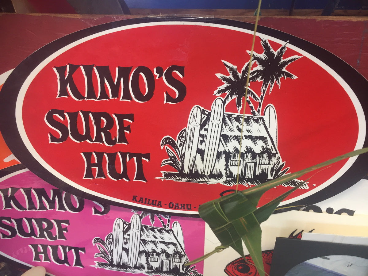 Kimo's Surf Hut Classic Oval Logo stickers, Vinyl Waterproof - FREE SH