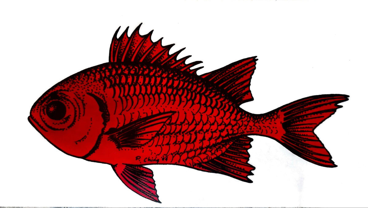 Stickers - ʻūʻū, Menpachi, or Soldierfish Vinyl Waterproof Sticker - F ...