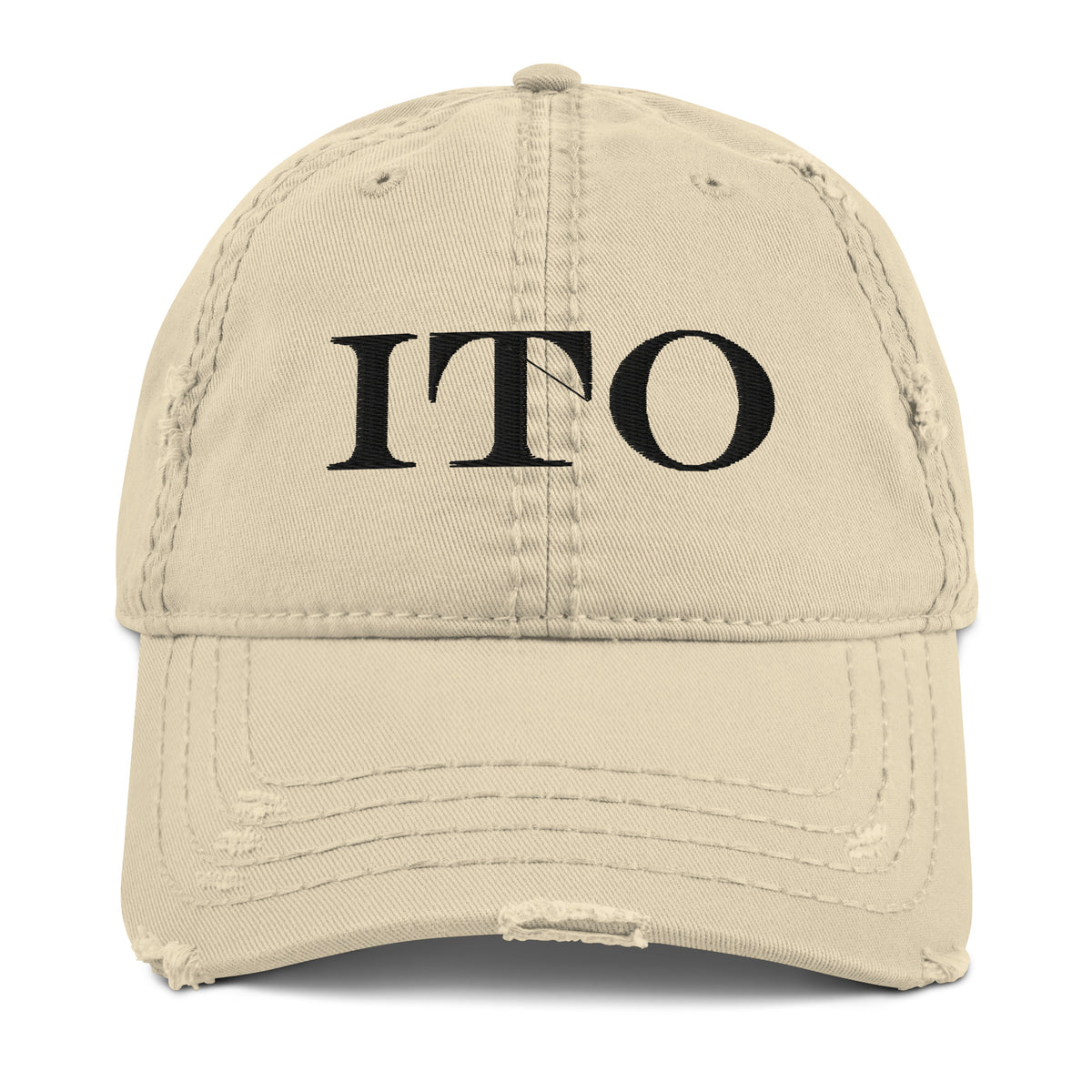 Kimo's Surf Hut Embroidered ITO (in Black) Distressed Dad Hat